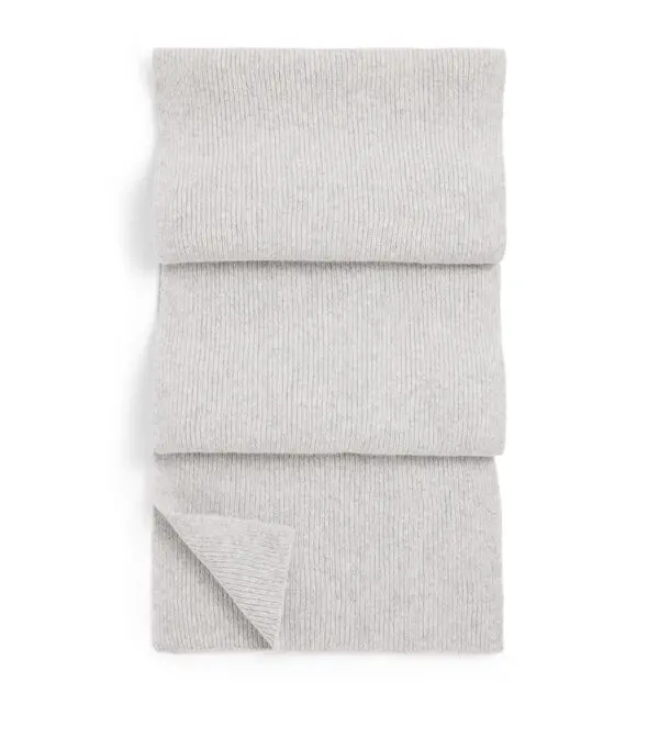 LE BONNET Lambswool Classic Scarf - Grey