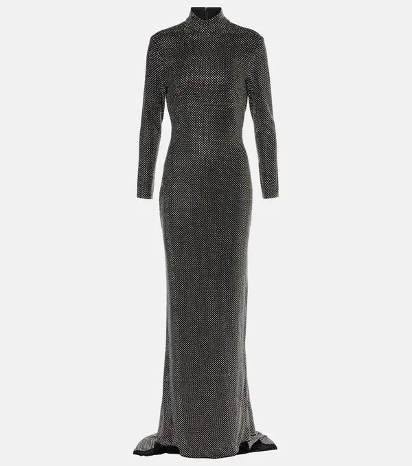 Solace London Vivienne Embellished Gown - Black