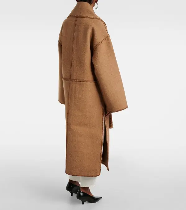 TOTEME Embroidered Wool-blend Scarf Coat