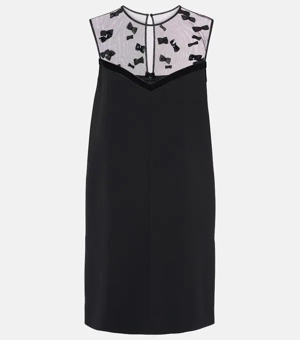 Max Mara Nandina Bow-detail Minidress - Black