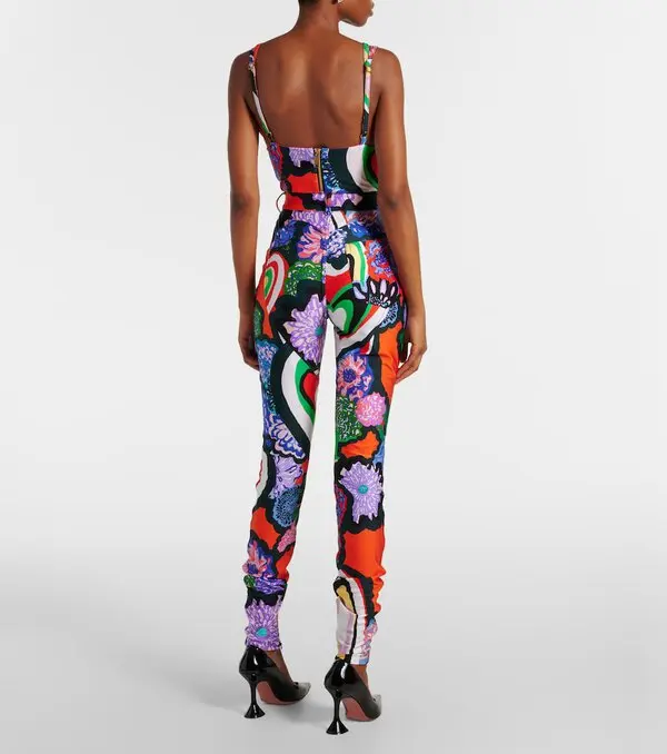 AREA Embellished Printed Top