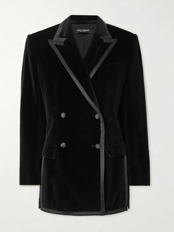 Dolce & Gabbana Double-breasted Velvet Blazer