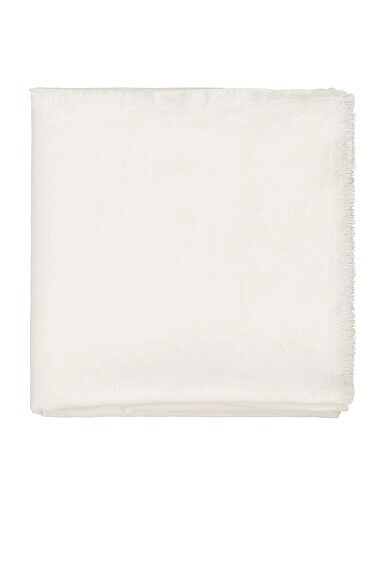 Jenni Kayne Frayed Linen 68x100 Tablecloth - Ivory