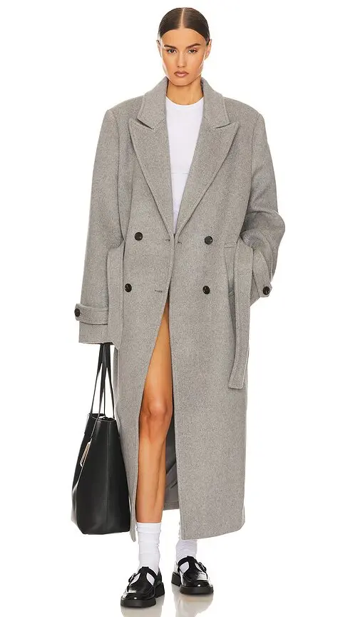 HELSA Bold Shoulder Long Coat
