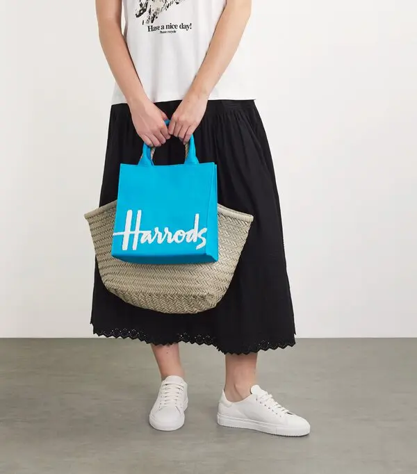 Harrods Small Cotton Logo Tote Bag