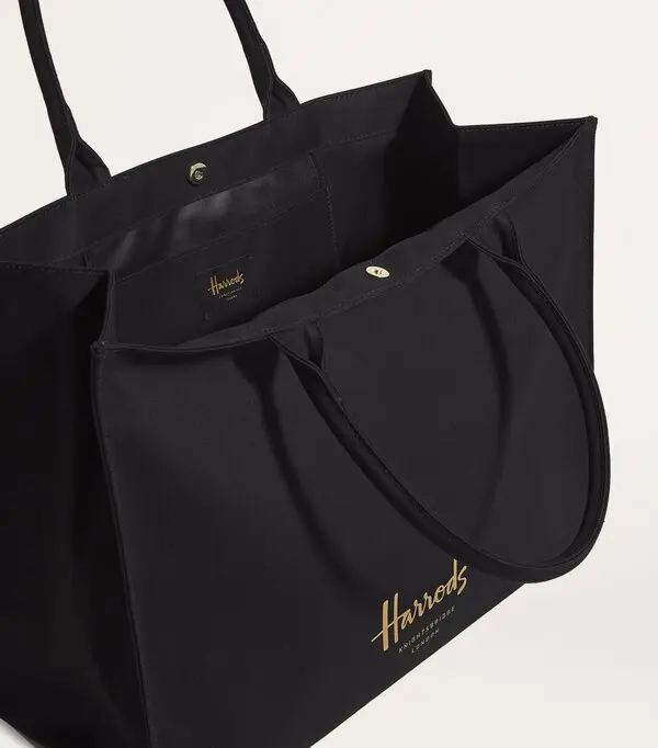 Harrods Large Cotton Logo Tote Bag