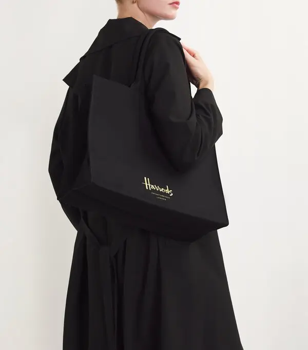 Harrods Large Cotton Logo Tote Bag