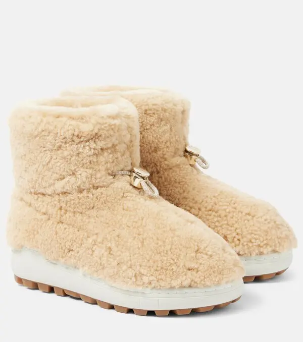 Bogner Chamonix S Shearling Snow Boots - Neutrals