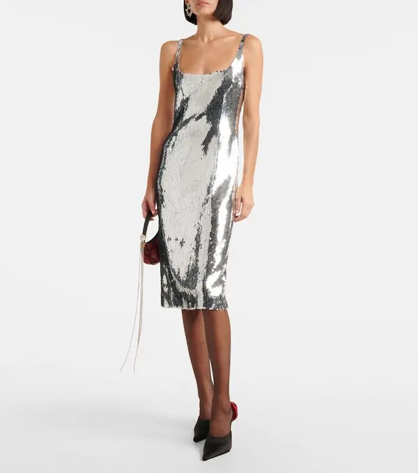 Magda Butrym Sequined Midi Dress