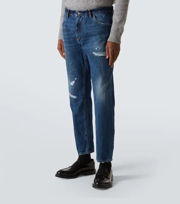 Dolce & Gabbana Distressed Straight Jeans