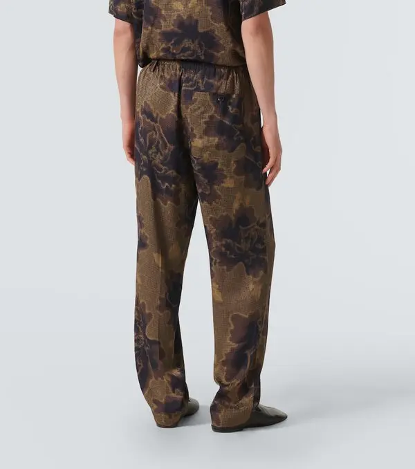 Dries Van Noten Printed Straight Leg Trousers
