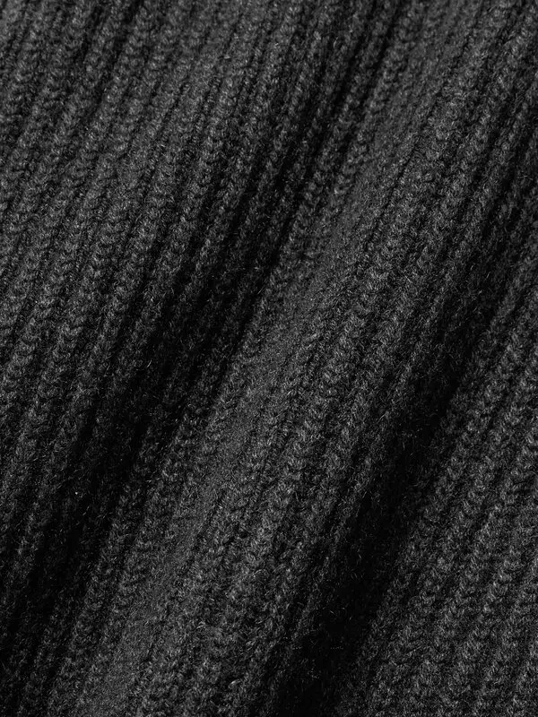 Khaite Manuela Ribbed Cashmere Sweater - Gray