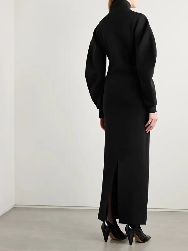 Khaite Storm Wool-blend Turtleneck Midi Dress