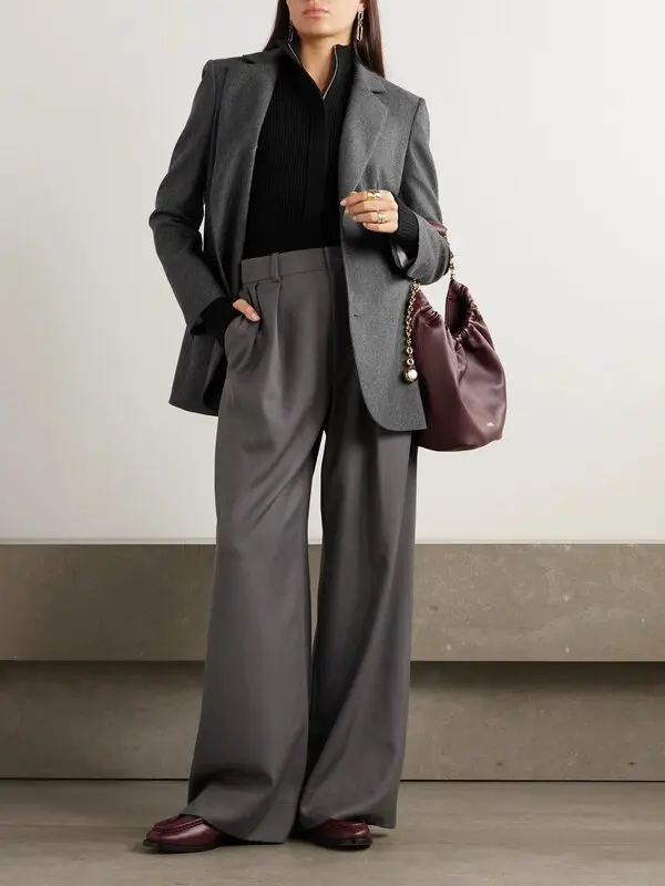 Sasuphi Bogart Wool-blend Flannel Blazer
