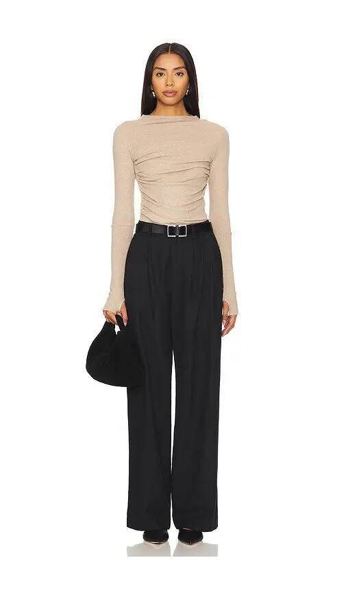 Enza Costa Cashmere Twist Top - Tan