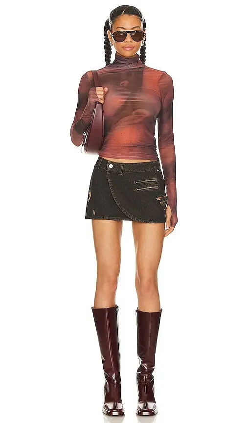 AFRM Zadie Mesh Top - Rust