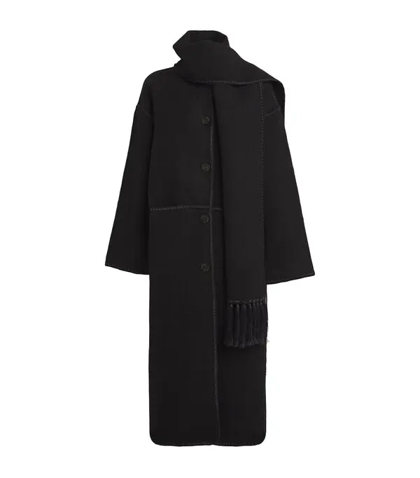 TOTEME Wool-blend Longline Coat - Black