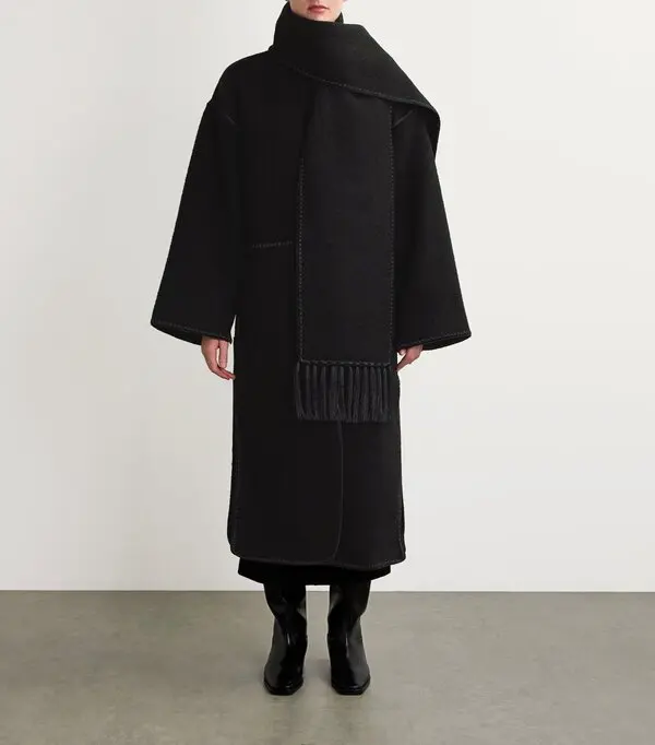 TOTEME Wool-blend Longline Coat - Black