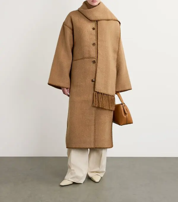 TOTEME Wool-blend Scarf Coat - Brown