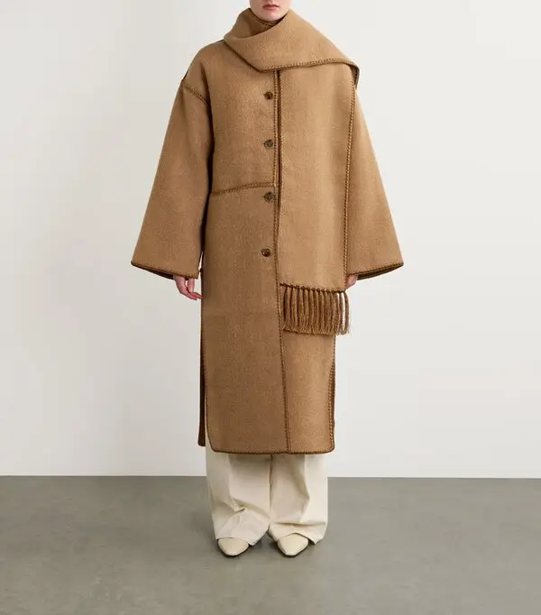 TOTEME Wool-blend Scarf Coat - Brown