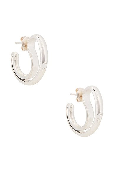 Bottega Veneta Hoop Earrings - Silver
