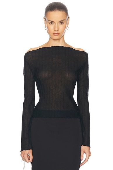 L'academie Blake Knit Top - Black