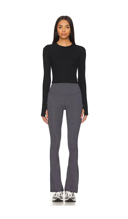 Splits59 Louise Rib Long Sleeve Crop Top