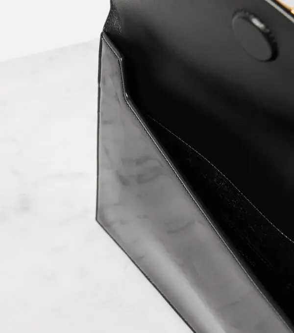 Saint Laurent Uptown Patent Leather Clutch - Black
