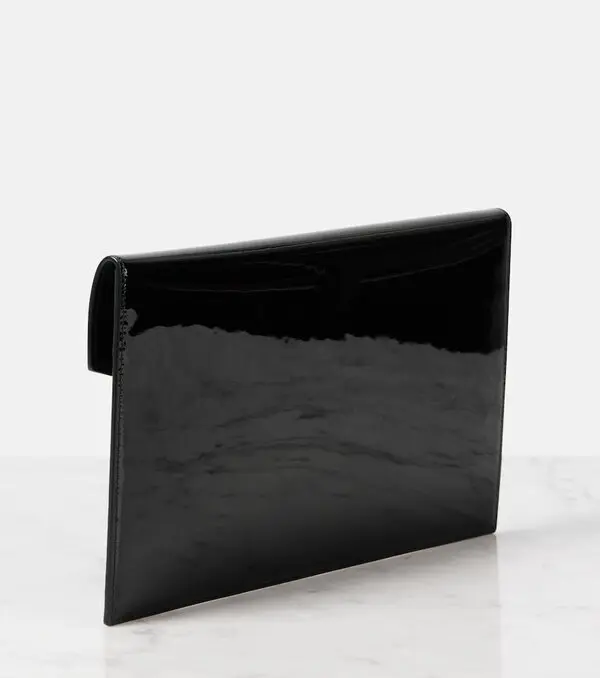 Saint Laurent Uptown Patent Leather Clutch - Black