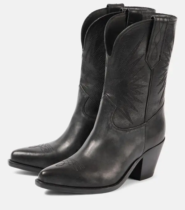 GOLDEN GOOSE Wish Star Leather Cowboy Boots