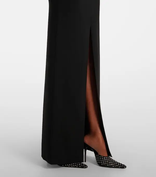 Solace London Strapless Crepe Maxi Dress