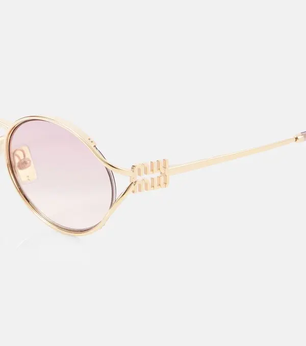 Miu Miu Oval Sunglasses - Pink