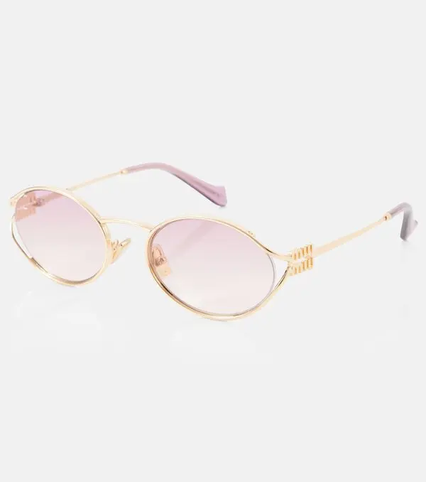 Miu Miu Oval Sunglasses - Pink