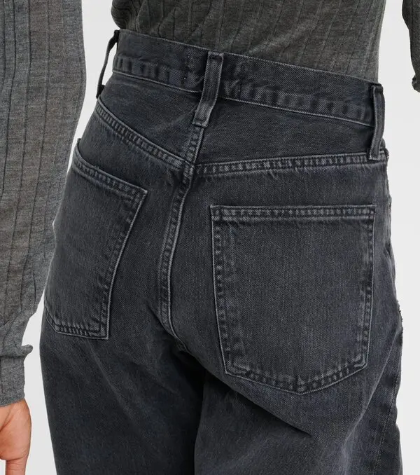 AGOLDE Luna High-rise Barrel-leg Jeans - Black