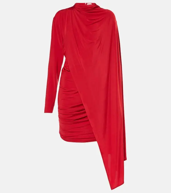 Magda Butrym Caped Cupro-blend Minidress - Red