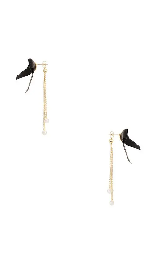 Ettika Crystal Bow Drop Earrings