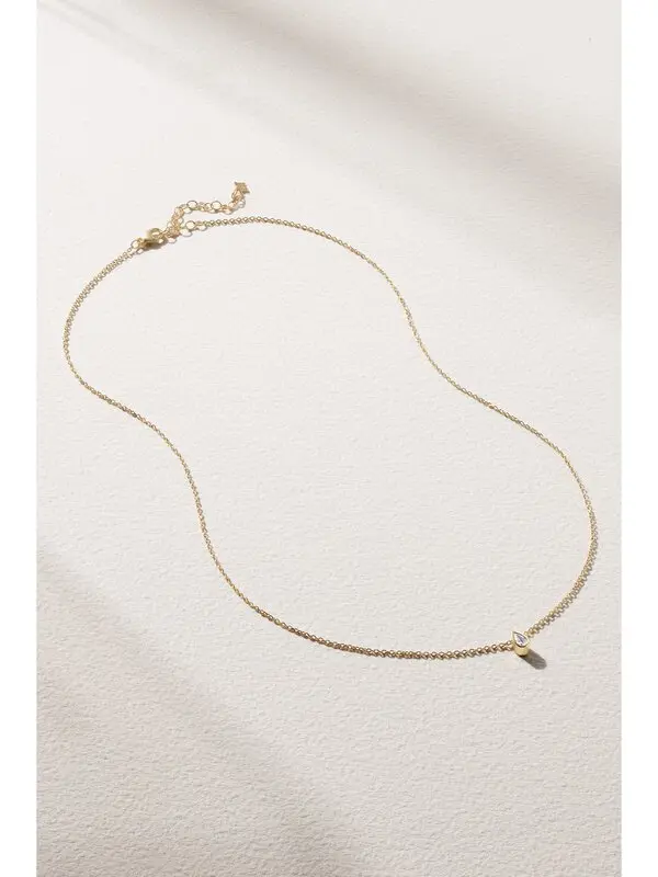 Mateo 14-karat Pear-cut Diamond Necklace