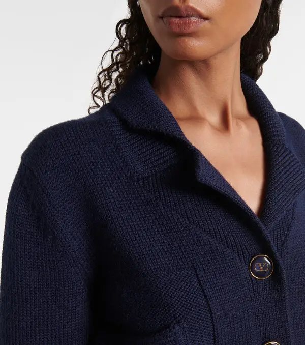 Valentino Garavani Wool And Cotton Cardigan