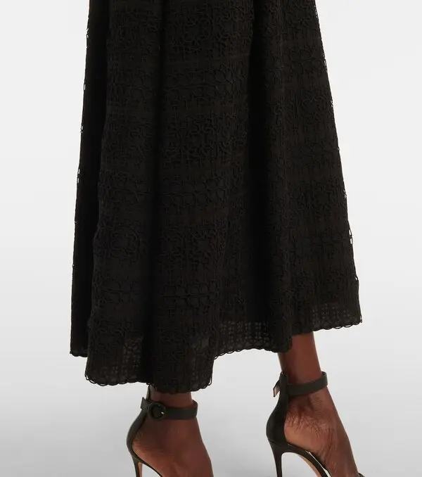 Elie Saab Macramé Midi Dress