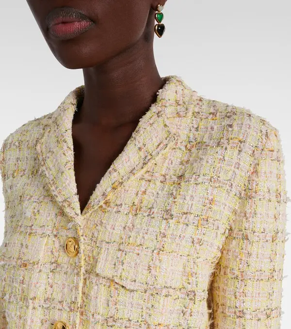 Giambattista Valli Checked Cropped Jacket