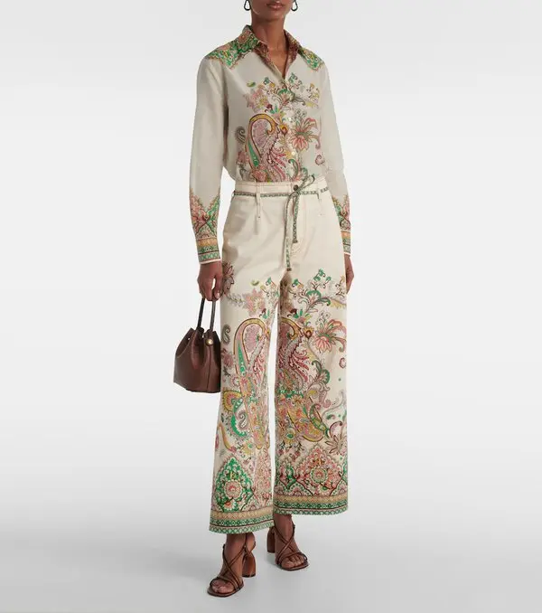 Etro Printed Cotton And Silk Shirt