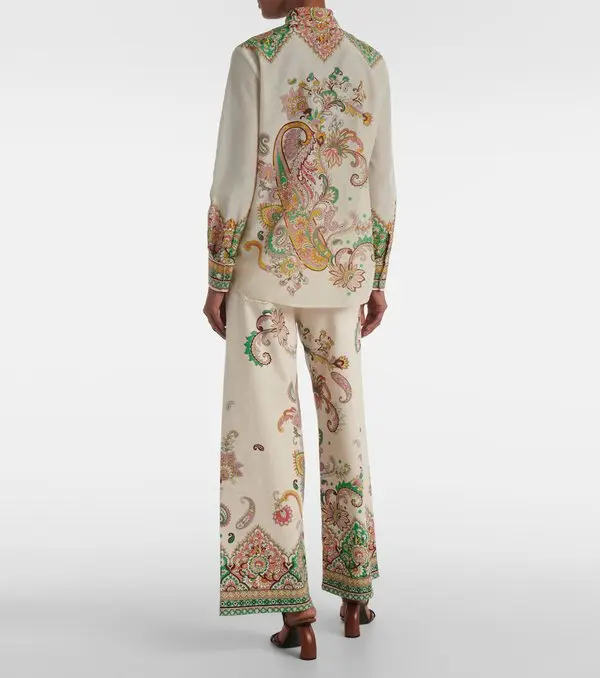 Etro Printed Cotton And Silk Shirt