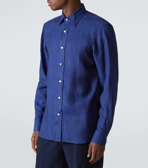 Rubinacci Linen Shirt - Blue
