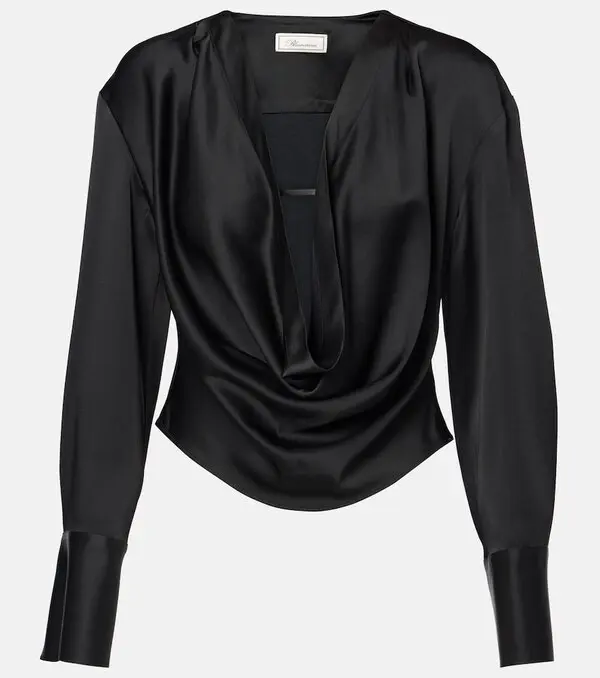 Blumarine Draped Satin Top