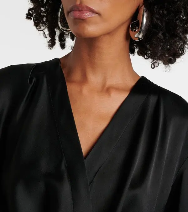Blumarine Draped Satin Top