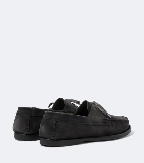 SAMAN AMEL Suede Boat Shoes - Grey