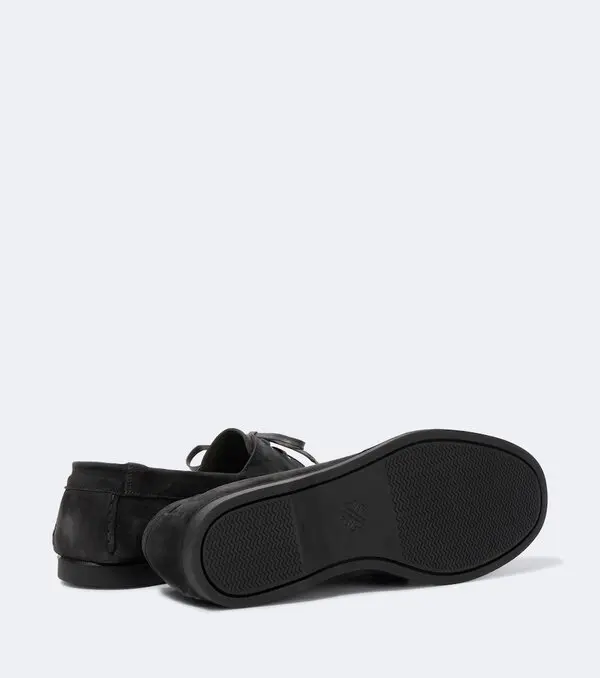 SAMAN AMEL Suede Boat Shoes - Grey