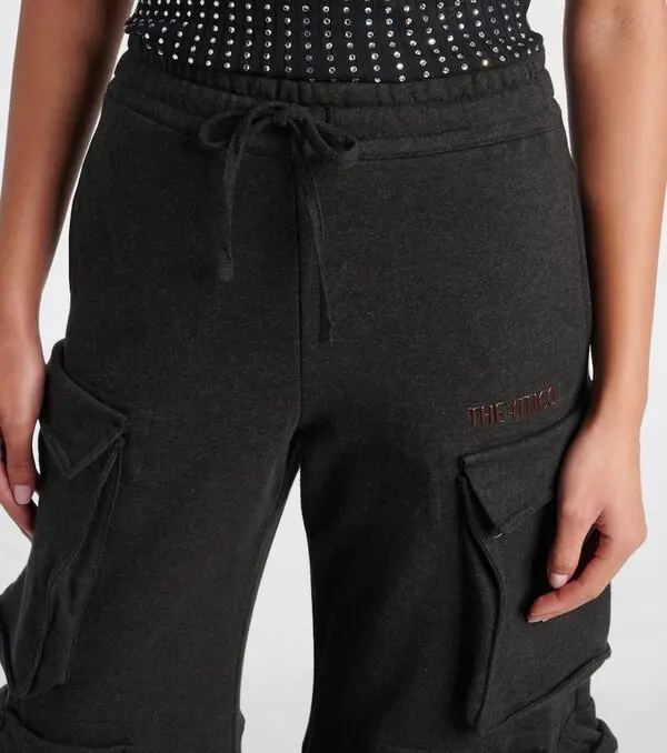 Attico Cotton Fleece Cargo Pants