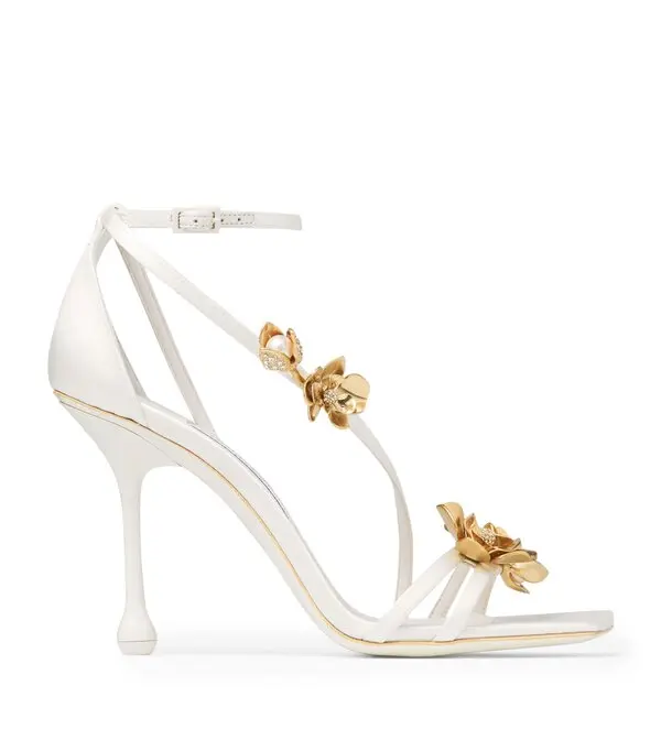 JIMMY CHOO Zea 95 Heeled Sandals - White