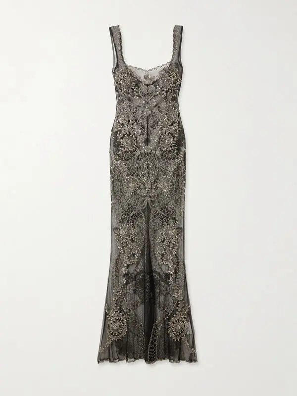CLIO PEPPIATT Cora Embellished Tulle Gown